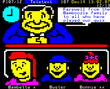 Teletext’s Bamboozle: 12 things you (probably) didn’t know – Teletext Art