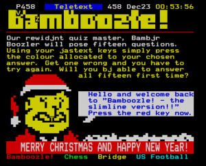 Teletext’s Bamboozle: 12 things you (probably) didn’t know – Teletext Art
